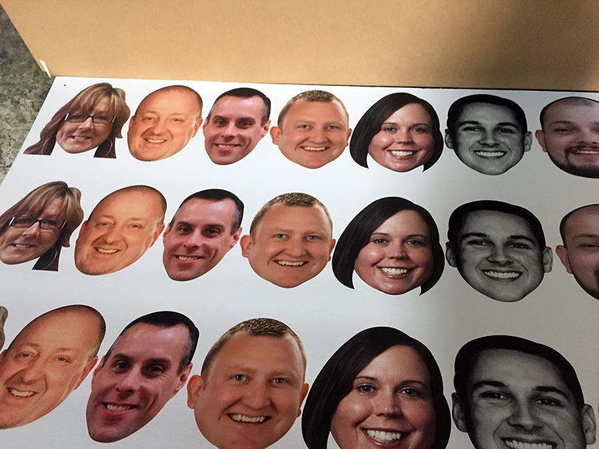 Head cutouts for every event